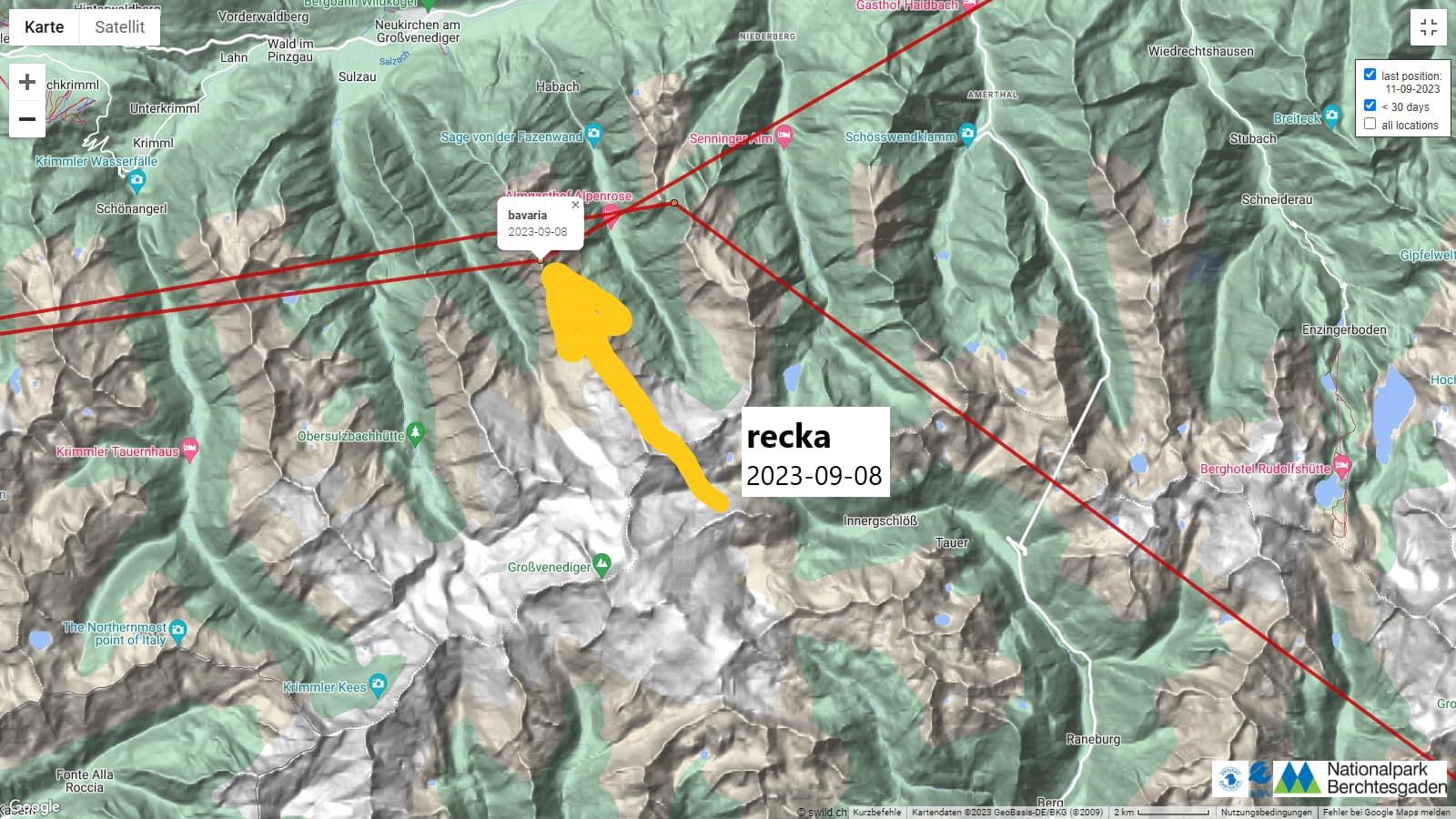 GPS Bartgeier Berchtesgaden - Aktuelle Beobachtungen - #1967 von Kiki ...